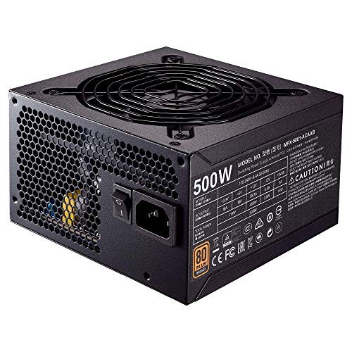 Cooler Master MWE Bronze 500 Watt 80 Plus Certified Power Supply, 3 Year Warranty