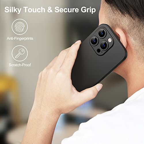 JETech Ultra Slim (0.35mm Thin) Case for iPhone 14 Pro 6.1-Inch, Camera Lens Cover Full Protection, Lightweight Matte Finish PP Hard Minimalist Case, Support Wireless Charging (Black)
