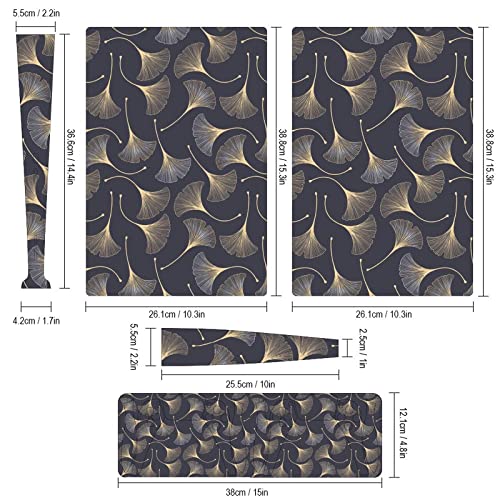 Ginkgo Leaves Full Protective Skin Cover Design Wrap Decal Sticker Compatible with PS5 Digital Edition Console and Controller