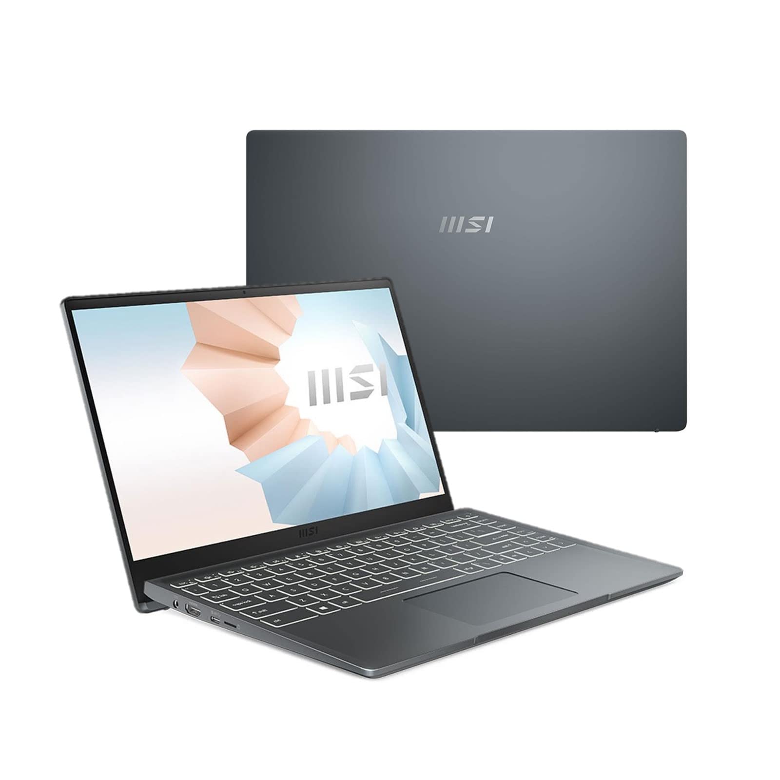 EXCaliberPC 2022 MSI Modern 14 B11MOU-1212 (i3-1115G4, 8GB RAM, 128GB NVMe SSD, UMA, 14" Full HD, Windows 11) Content Creation Laptop - Carbon Gray