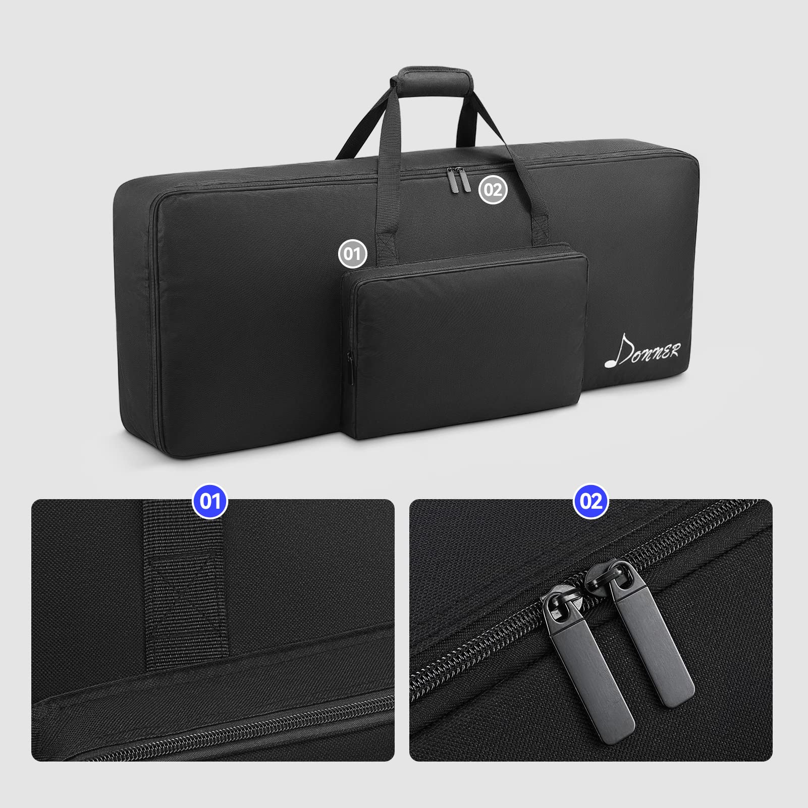 Donner 61 Key Keyboard Piano + 61 Key Keyboard Bag