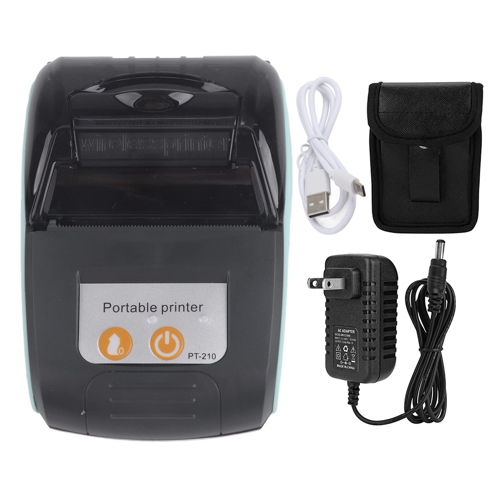 Mini Printer, Portable Receipt Printer Bluetooth Thermal Bill Printer 58 mm Directly-Heated Thermal Printer Support The Smartphone Control(Blue US), Comes with English Manual