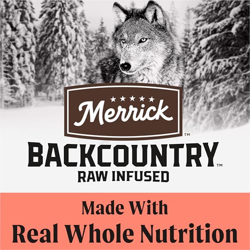 Merrick Backcountry Healthy Grains Premium Dog Food Kibble with Freeze Dried Raw Pieces, Pacific Catch Recipe - 4.0 lb. Bag