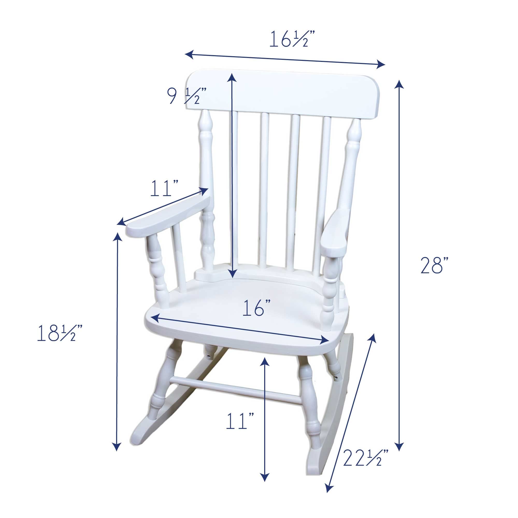 My Bambino Children's Personalized White Rocking Chair I Love You to The Moon and Back