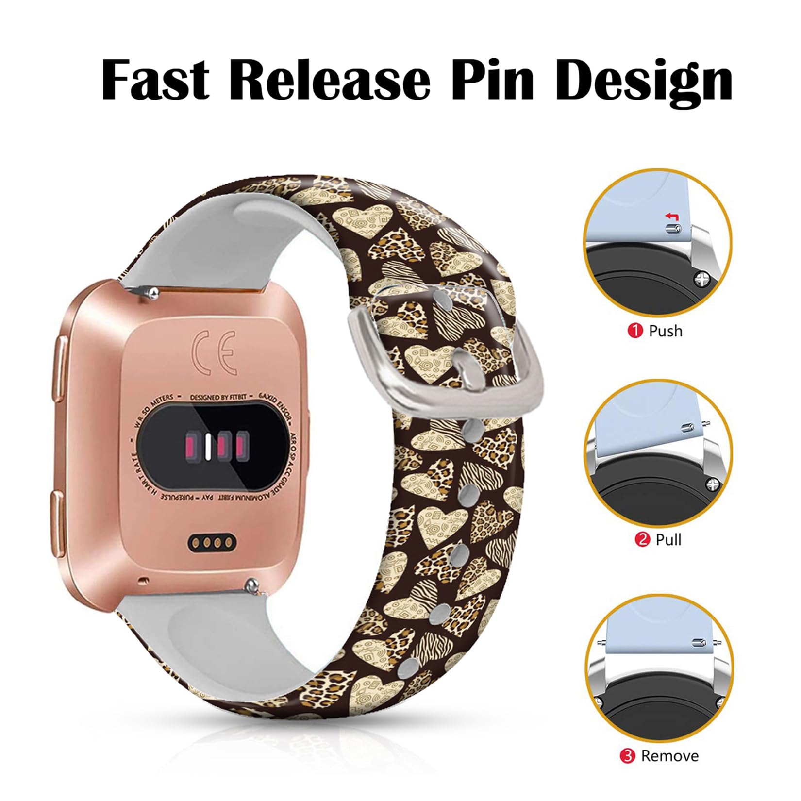 DOO UC Easter Design Floral Watch Bands Compatible with Fitbit Versa/Versa Lite/Versa Special for Men Women Girls, Funny Dog Paw Design Silicone Sport Strap Replacement for Fitbit Versa 2