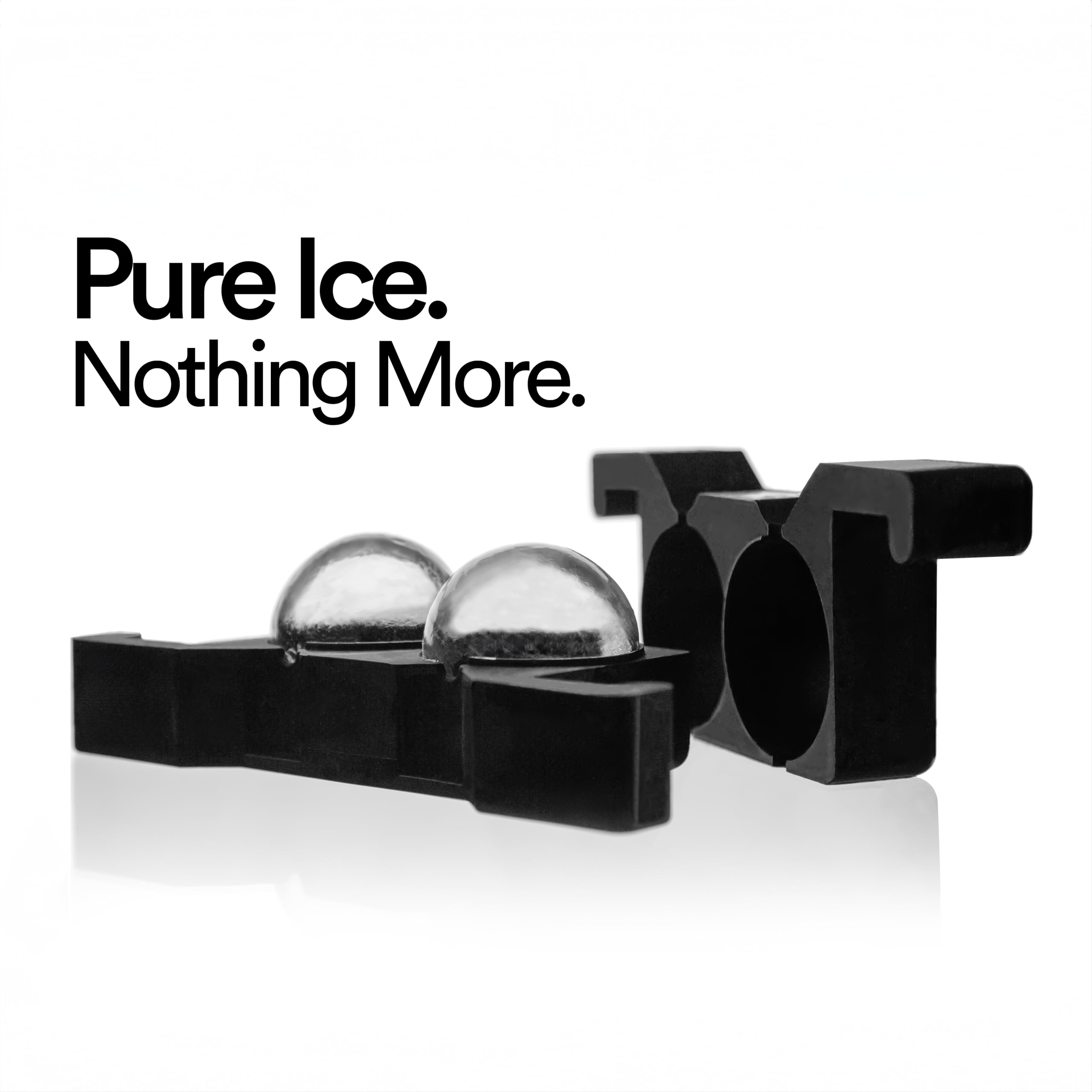 glacio Clear Ice Ball Maker - Crystal Clear 2.4-Inch Ice Spheres - Perfect for Whiskey Enthusiasts and Cocktail Aficionados