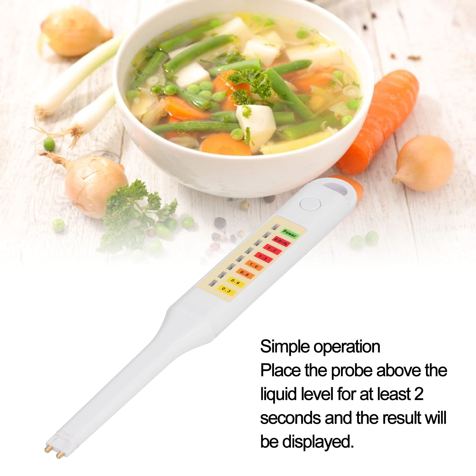 Salinity Tester, Handheld Salinity Meter Simple for Determining The Salt Concentration in Liquid or Food
