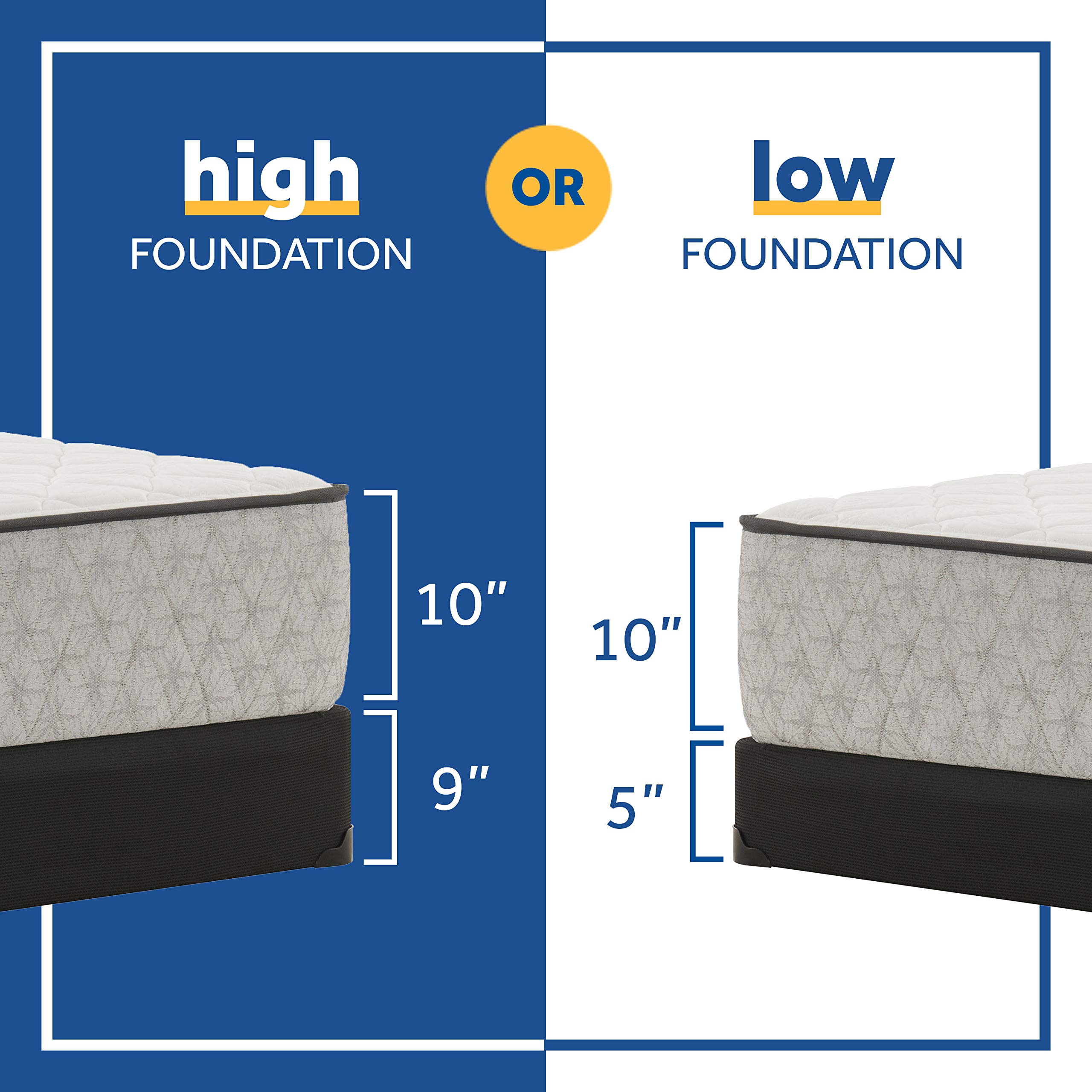 Sealy Essentials Spring Osage Firm Feel Mattress and 9-Inch Foundation, Queen