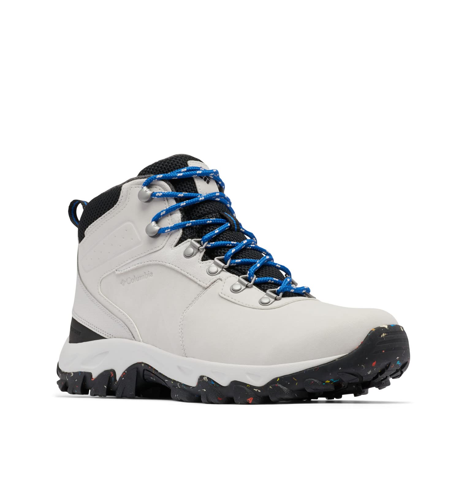 Columbia Men's Newton Ridge Plus II Waterproof Omni Heat, Silver Grey/Bright Indigo, 9