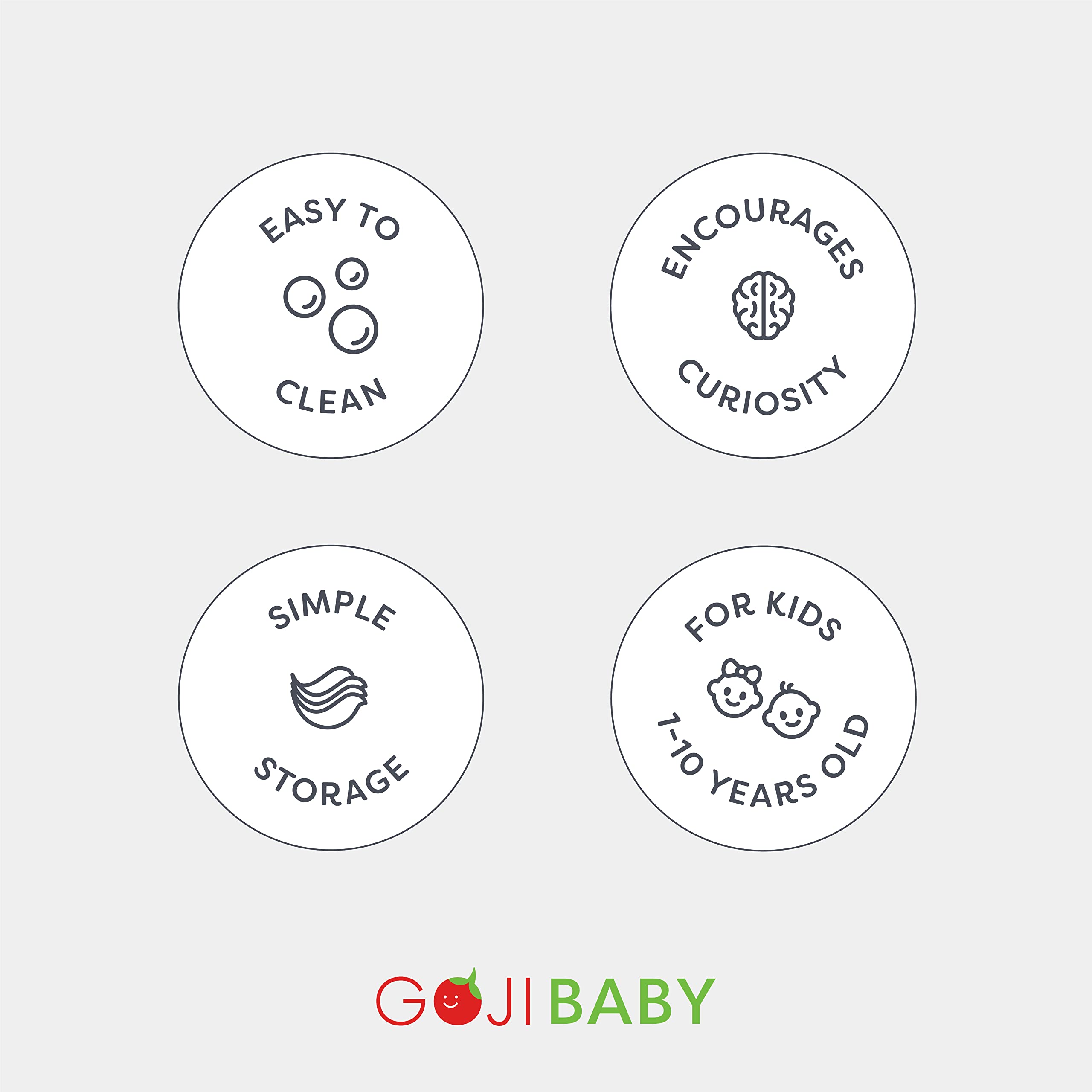 Goji Baby Mini Stackable Toys - 6 Pack Wobble Toys - Educational Sensory Toys for Toddlers - Perfect for Elementary School Students, Classrooms, Playrooms, and Daycares - Ages 2+(Blue and Green)