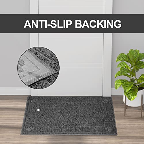 Motsamla Cat Litter Mat, Litter Trapping Mat Soft on Kitty Paws, 35" x 24" Kitten Litter Box Mat for Cleaner Floors, Waterproof, Easy Clean, Durable Large Size Cat Litter Pad for Kitten.