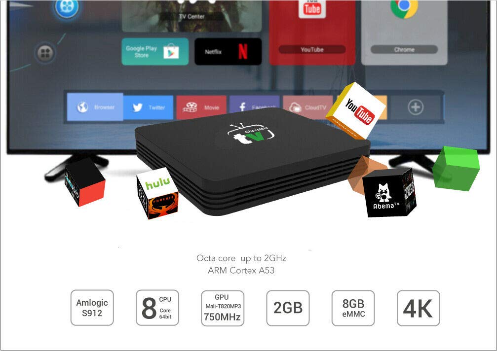 Chocolate Arabic TV Box Amlogic S912 600+ Arabic 2G 8G CH Smart TV Box Octa Arab Set Top Boxes