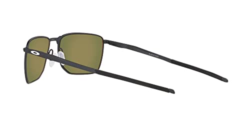 Oakley Men's OO4142 Ejector Rectangular Sunglasses, Light Steel/Prizm Ruby Polarized, 58 mm