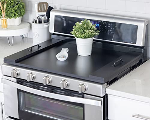 RELODECOR Noodle Board Stove Covers with Handles, Durable Extra Thick Laminate Wood Handmade Cookware, Counter Space Top Covers for Electric Stoves & Sink Farmhouse Rustic Decorative Tray for Kitchen