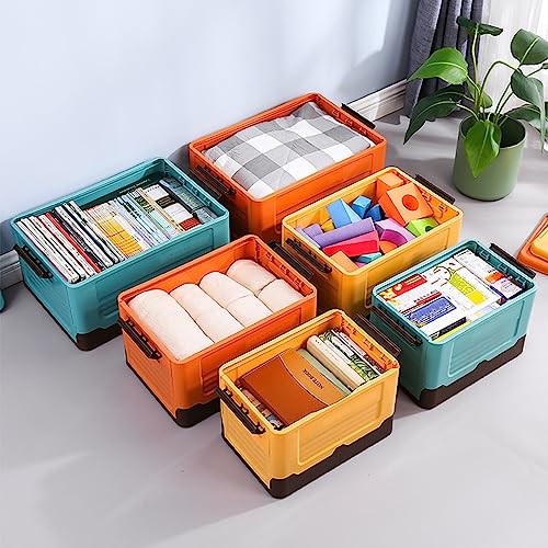 degtnb Large Capacity Heat Resistant Plastic Folding Storage Box - Toys Organizer Holder, Ideal for Home