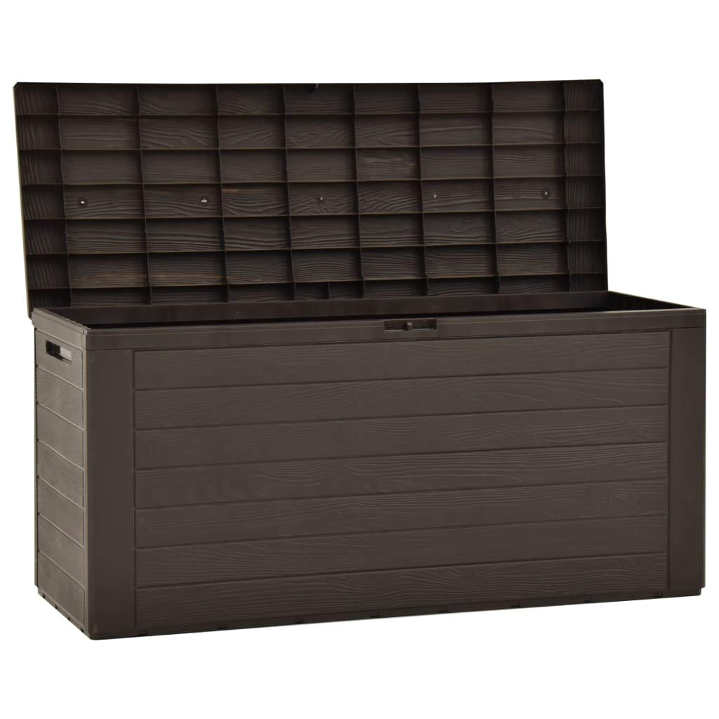 Polypropylene Garden Storage Box with Storage Space Patio Toolbox Cushion Blanket Pillow Box Terrace Storage Trunk for Indoor or Outdoor 45.7" x 17.3" x 21.7"