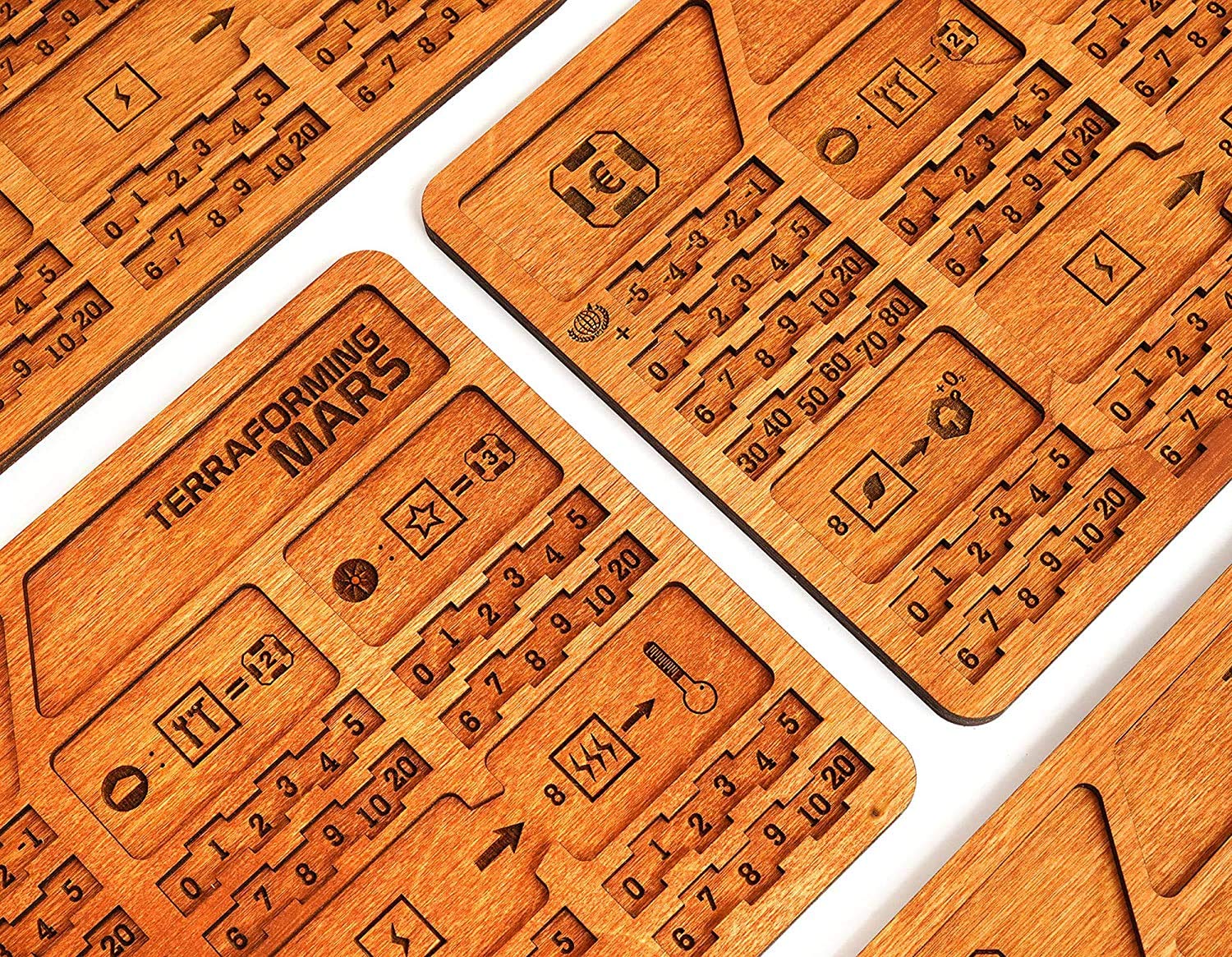 SMONEX Assembled Wooden Organizer Suitable for Board Game Terraforming Mars - Organizer with Player Boards for Storage Full Terraforming Mars Expansions