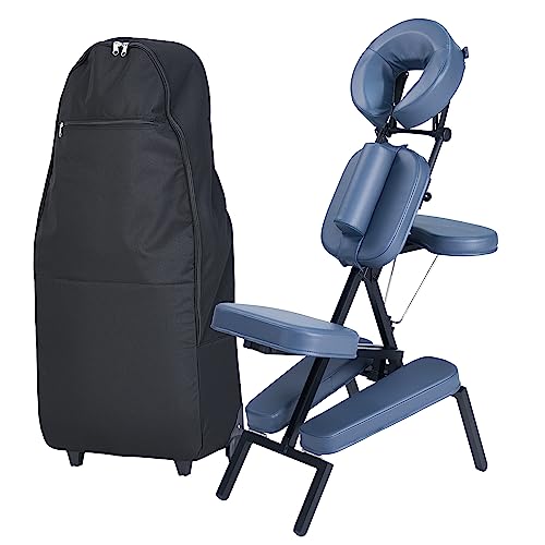 Master Massage Professional Portable Chair Package,Aluminum, Blue, 1 Count
