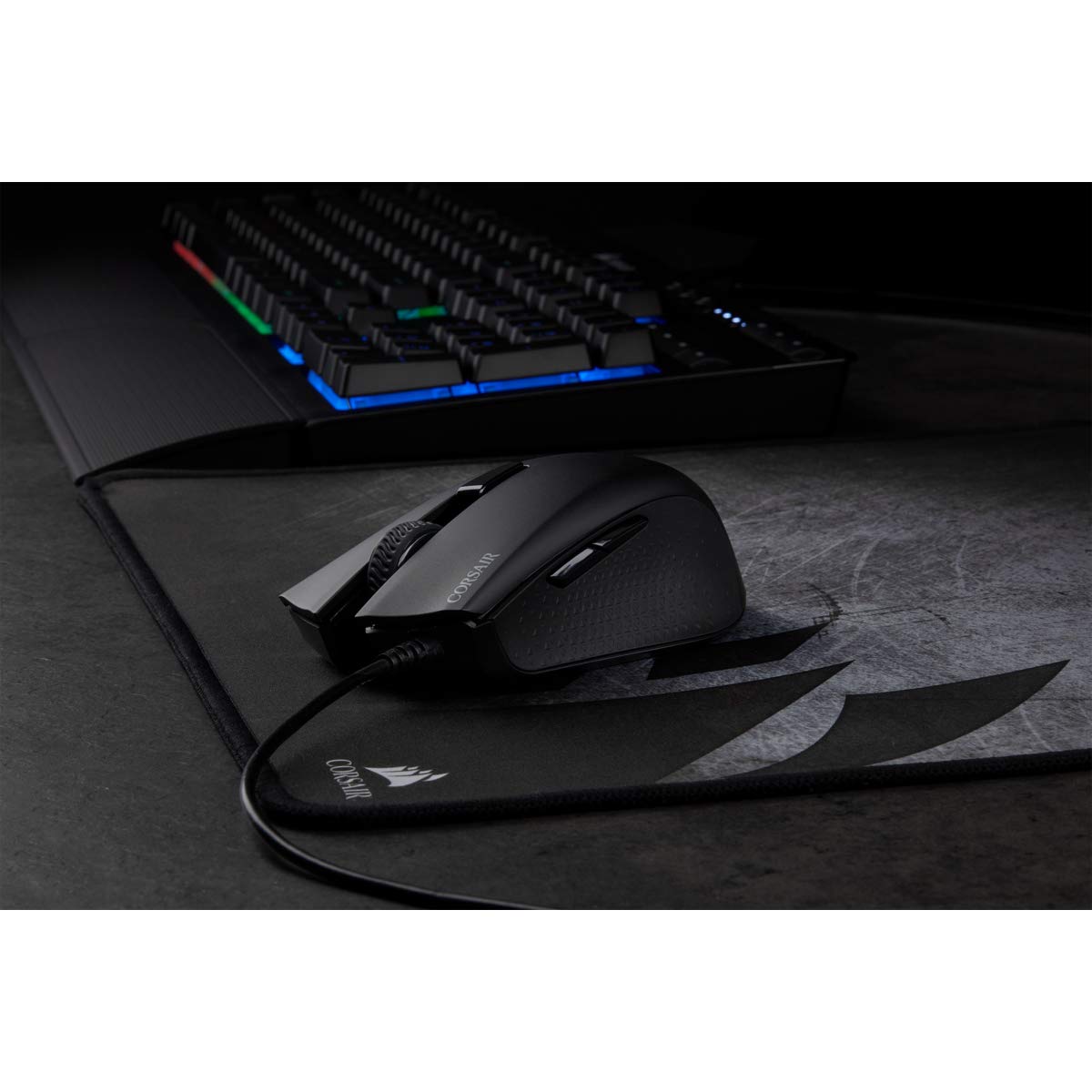 Corsair Harpoon PRO RGB, FPS/MOBA Optical Gaming Mouse (12000 DPI Optical Sensor, Lightweight, 6 Programmable Buttons, RGB Multi-Colour Backlighting) - Black