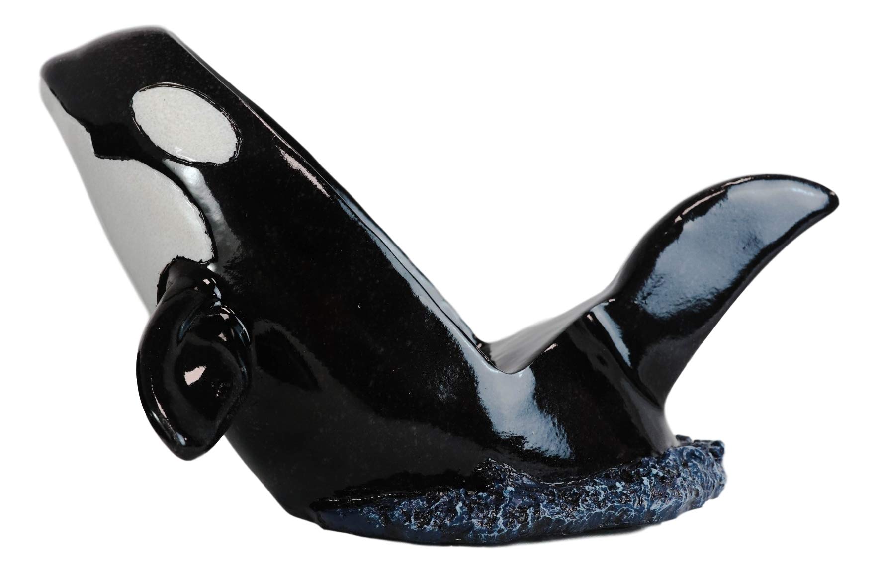 Ebros Deep Ocean Marine Orca Killer Whale Breaching Out of Water Wine Bottle Holder Statue 9.25" Long Nautical Sea Coastal Boating Fish Themed Storage Caddy Figurine