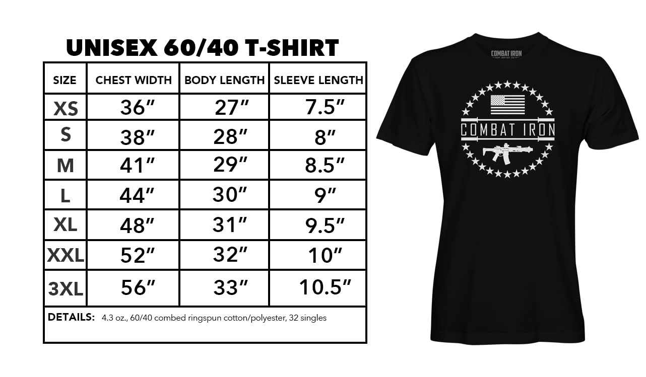Combat Iron Bend Don't Break Barbell Skull Men's Graphic Short Sleeve T-Shirt - Athletic Fit Tees Men (Gray, X-Large)