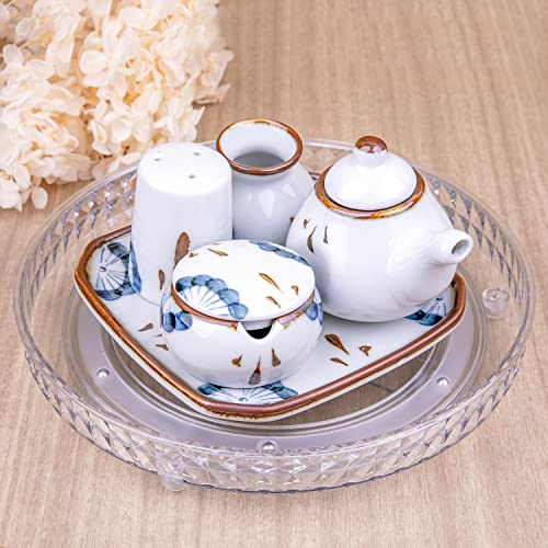 Lazy Susan Organizer Lazy Susan Turntable for Cabinet Rotating Spice Rack for Kitchen Clear Lazy Susan for Fridge, Bathroom, Countertop(Small)