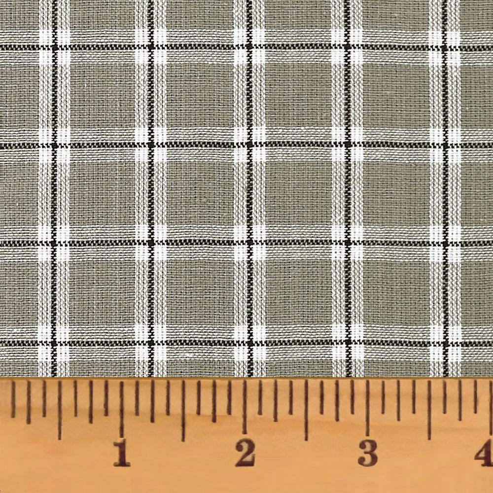 Magnolia Gray 6 Homespun Cotton Plaid Fabric by JCS - Sold by The Yard