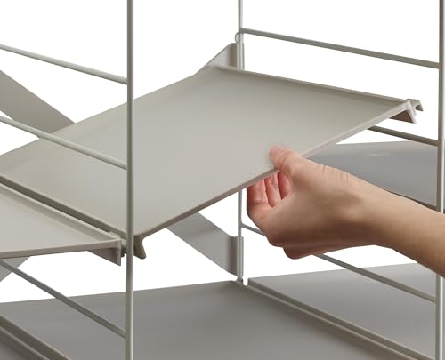 Joseph Joseph Level Adjustable Tier Free Standing Shoe Rack Organizer storage, Durable Shelves and Sturdy Steel Frame, holds 12 pairs