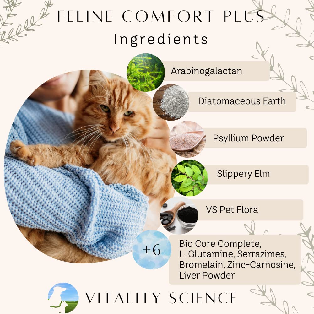 Vitality Science TRDV Protocol for Cats | 3 Part Holistic Treatment | Cat Probiotics for Diarrhea & Digestive Support | Cat Supplements for Cat Immune Support | Anti Diarrhea for Cats (Tuna, Small)