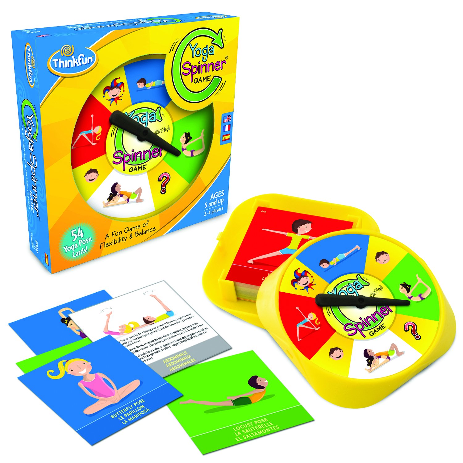 Think Fun Yoga Spinner Yoga Game for Kids Age 5 and Up - Award Winning Game for Yoga Loving Parents and their Kids, Multicolor