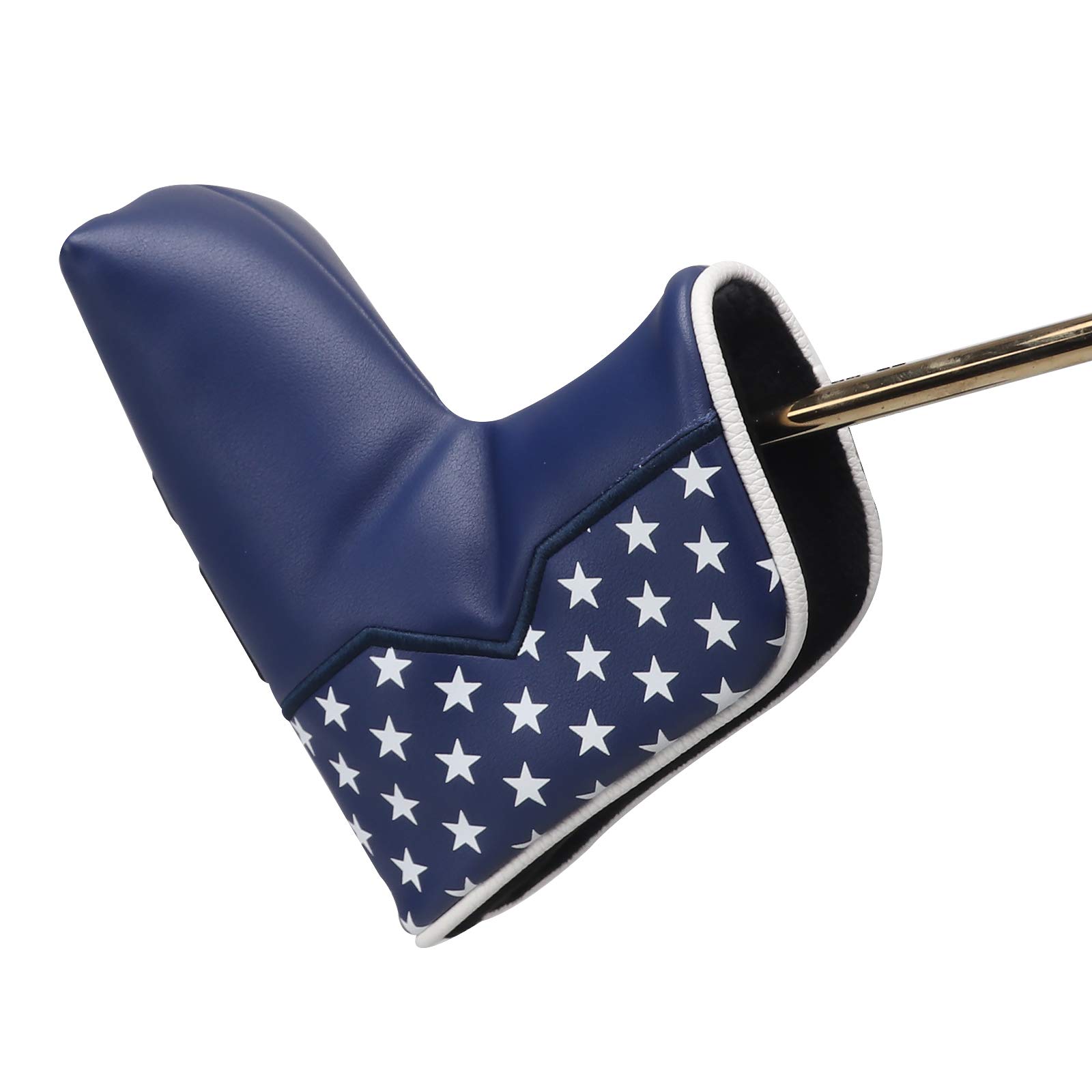 CRAFTSMAN GOLF USA US Flag Stars Leather Golf Blade Head Cover Putter Headcover Magnetic Closure for Scotty Cameron Odyssey
