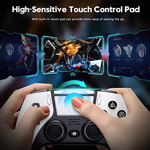 UeeVii Wireless PS4 Controller with Strike Pack, Game Controllers for Playstation 4/PS4 Pro/PS4 Slim with Back Paddles for Custom Mapping Dual Shock Six-axis Audio Touch Pad Function 1000mAh Battery