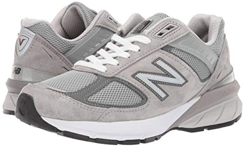 New Balance Women's Made in US 990 V5 Sneaker, Grey/Castlerock, 10.5 Wide