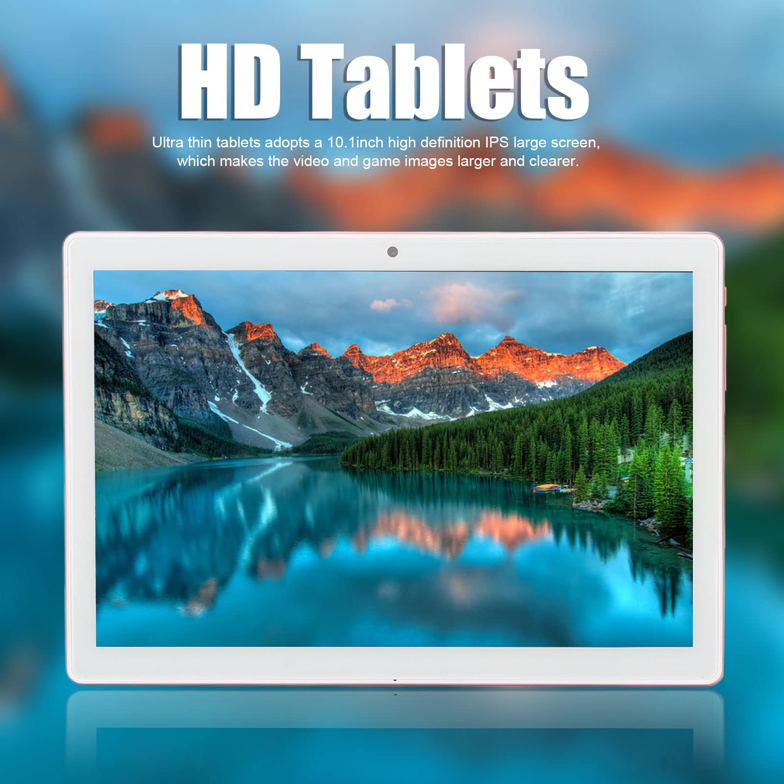 GLOGLOW Ultra Thin Tablets, 10.1 Inch Tablets 32GB ROM 2GB for 11 for Office (US Plug)