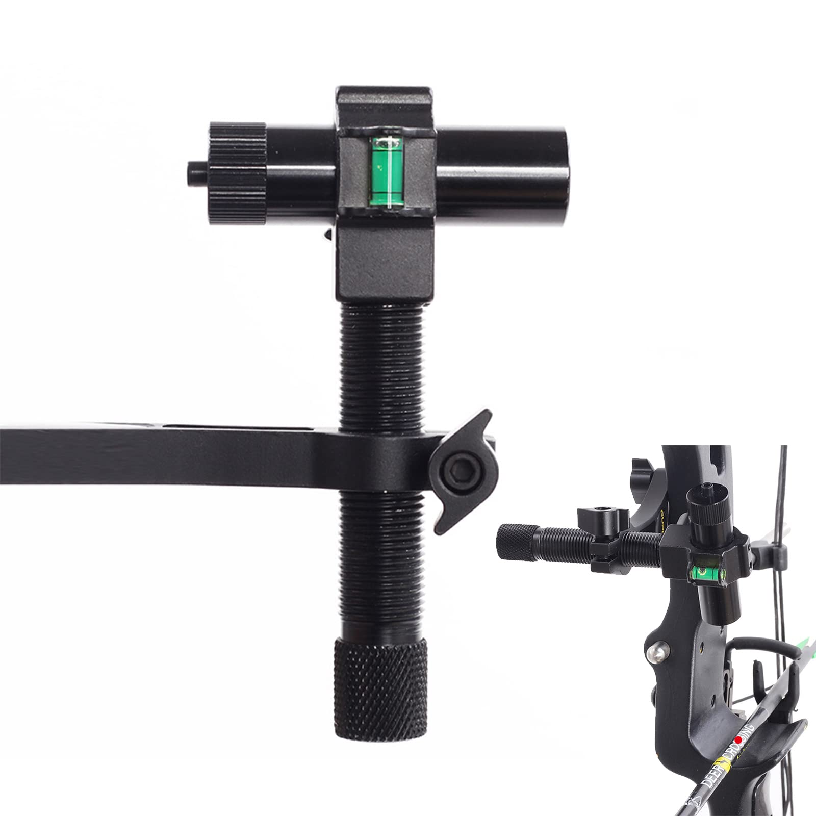 Compound Bow Red Sight TP117 Aluminum Center Aligner with 360 Degree Rotating Head and Body for Archery Hunting