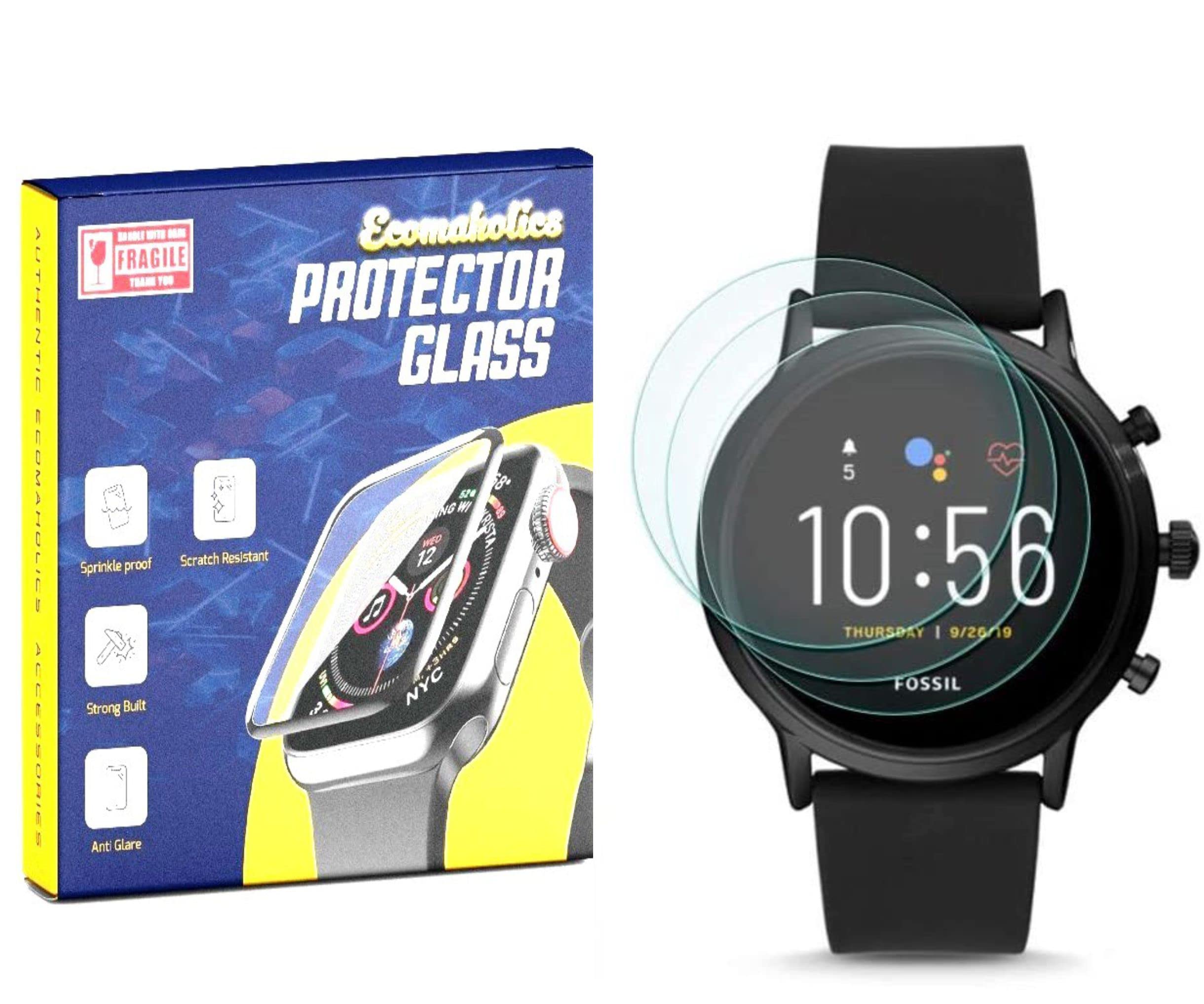 Ecomaholics 4 Pack compatible with Fossil Men´s Collider Hybrid Smartwatch Screen protector, Anti Scratch, Self healing, bubble free Military-Grade Soft HD Clear TPU flexible film