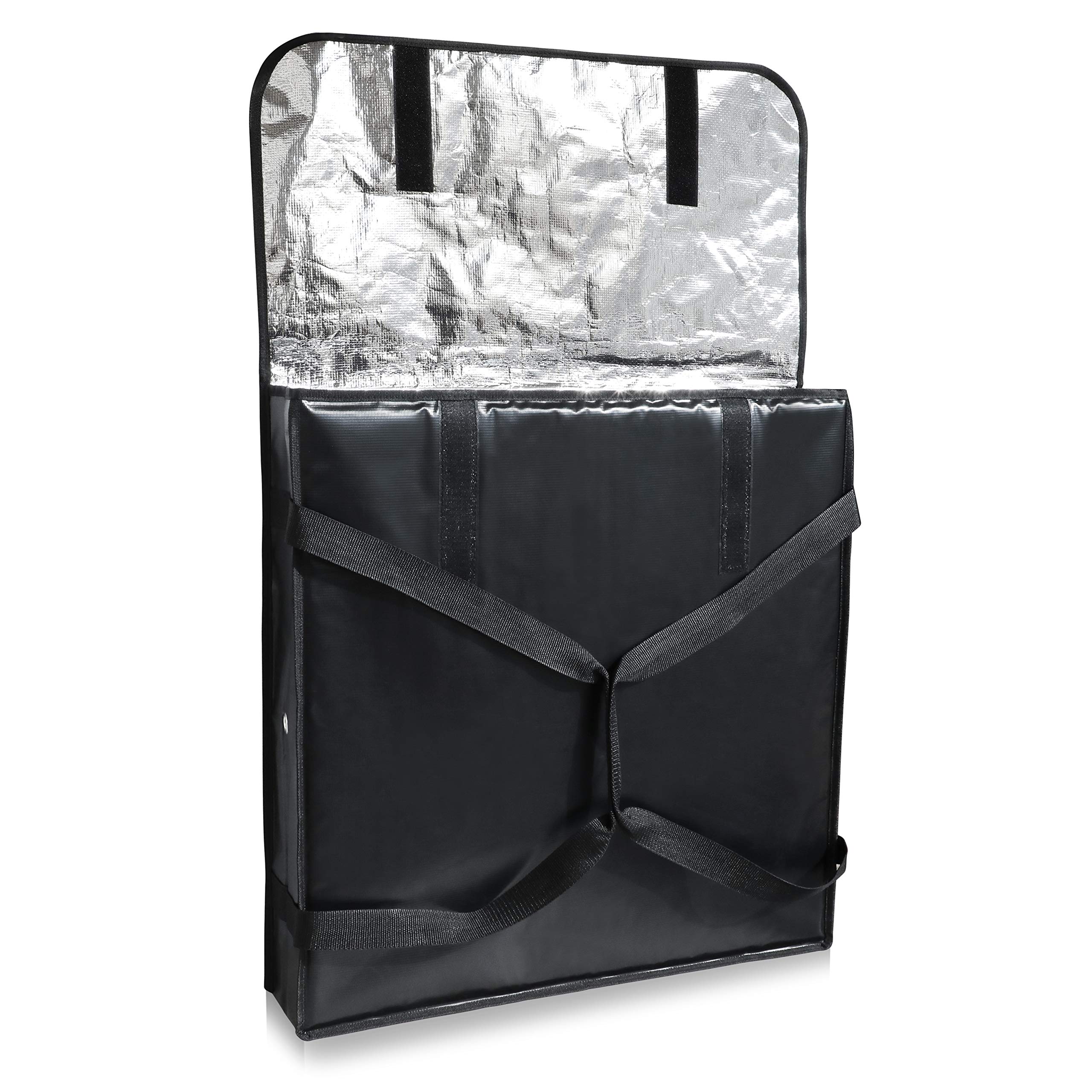New Star Foodservice 51131 Insulated Pizza Delivery Bag, 24" by 24" by 5", Black