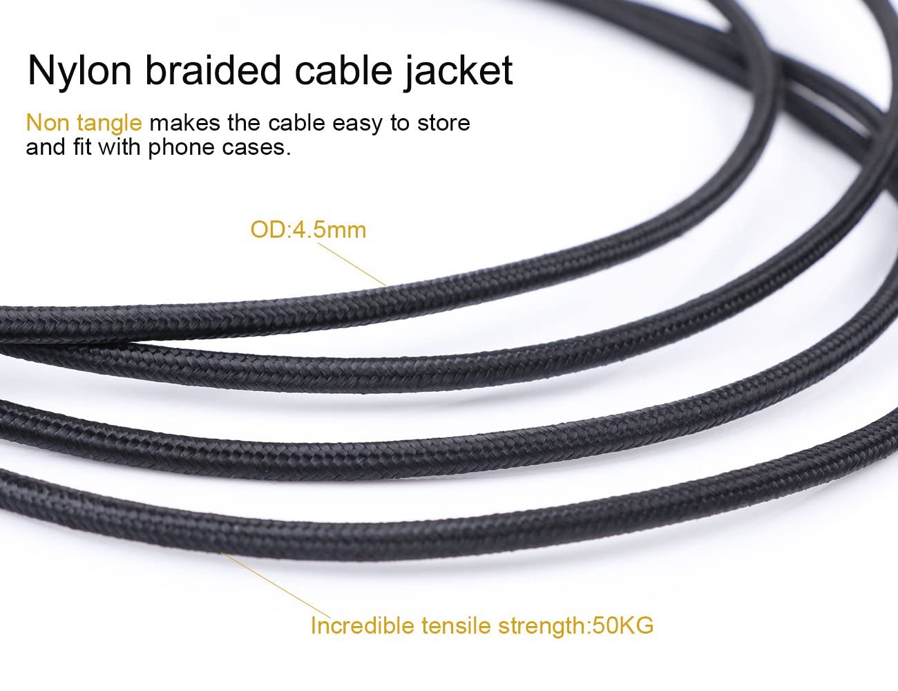 SKW Aux Cable for Car(Hi-Fi Sound),3.5 mm to 3.5 mm Stereo Audio Cable, 1/8″ Jack Cord, Headphone Cable for Home Stereo,iPhone,iPod,IPad,Echo Dot,Sony & More (Right Angle,10ft/3M)
