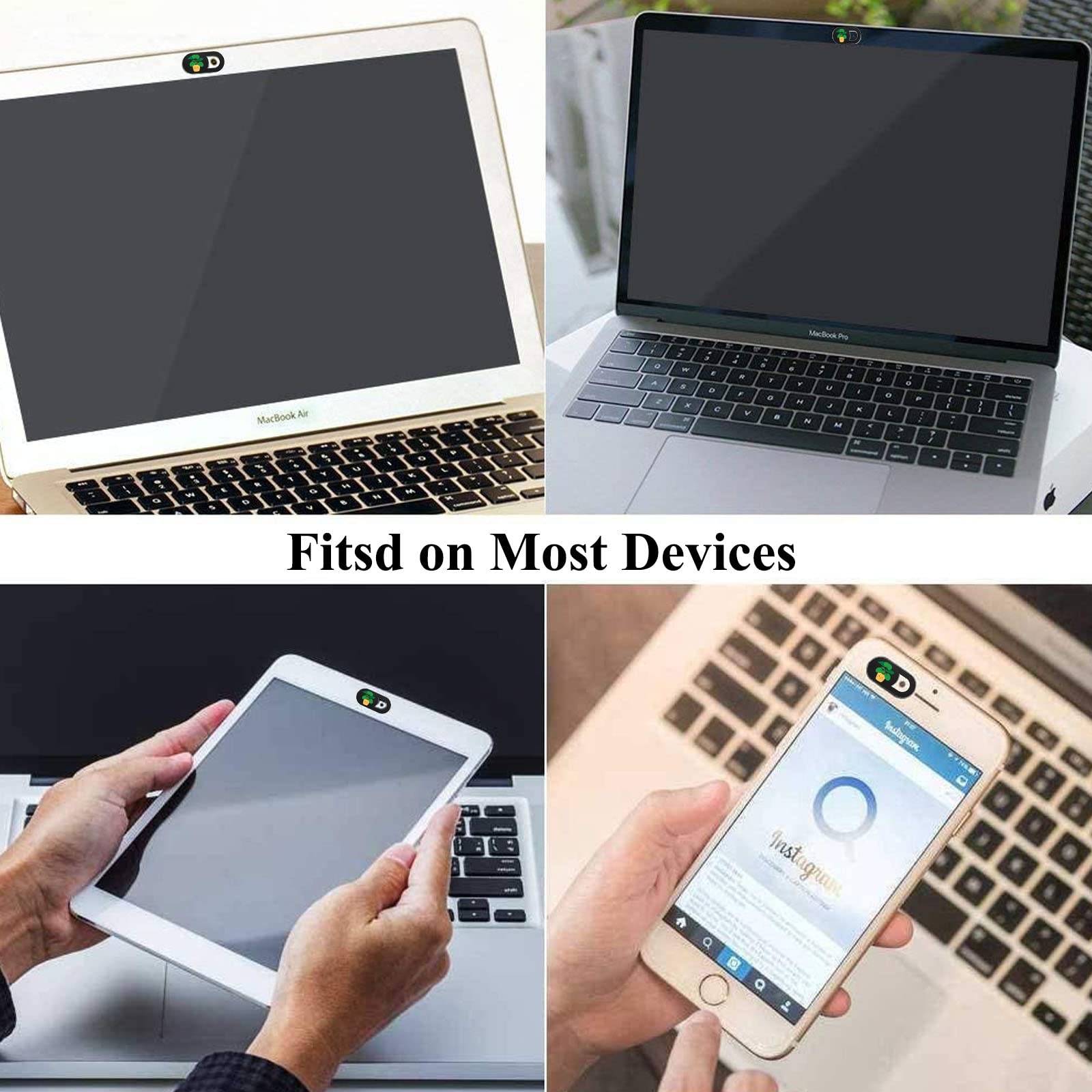 Computer Camera Cover Webcam Sliding Front Camera Cover Webcam Ultra-Slim Privacy Cover for Laptop, PC, Smartphones, Tablets, Noteboook Pro, etc