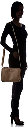 Sofia Valentino 4H70 Shoulder Bag, 3 Layers, Logo Embossed, Dark Brown