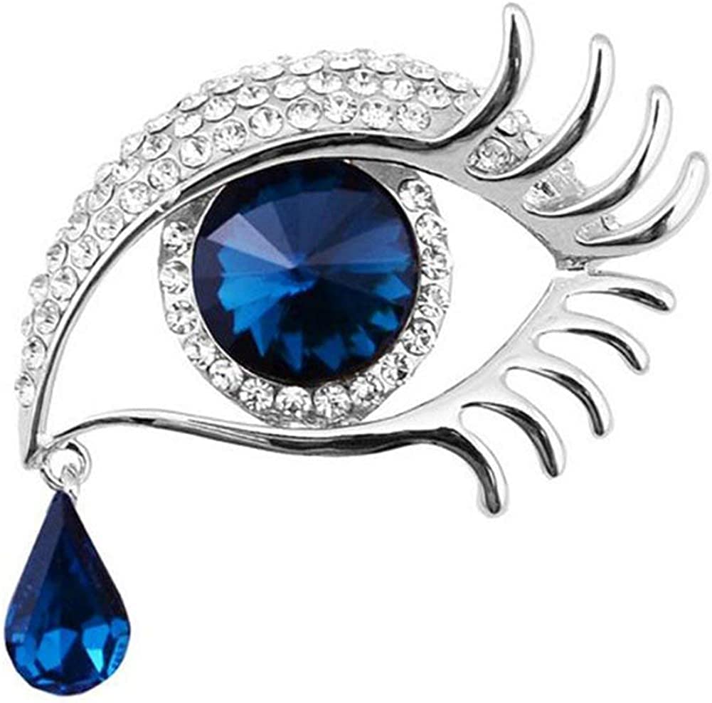 Comelyjewel Premium Quality Personality Tear of Angel Rhinestone Brooch Pin Covered Scarves Shawl Clip for Women Ladies