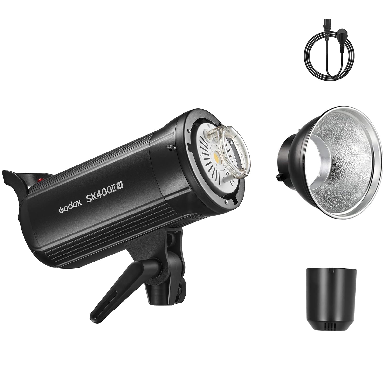Godox SK400II-V Studio Strobe, New Upgraded Version of SK400II, 400W 2.4G Wireless X System GN65 5700K Monolight with LED Modeling Lamp, Bowens Mount, 0.1-1.5s Recycle Time - 110V