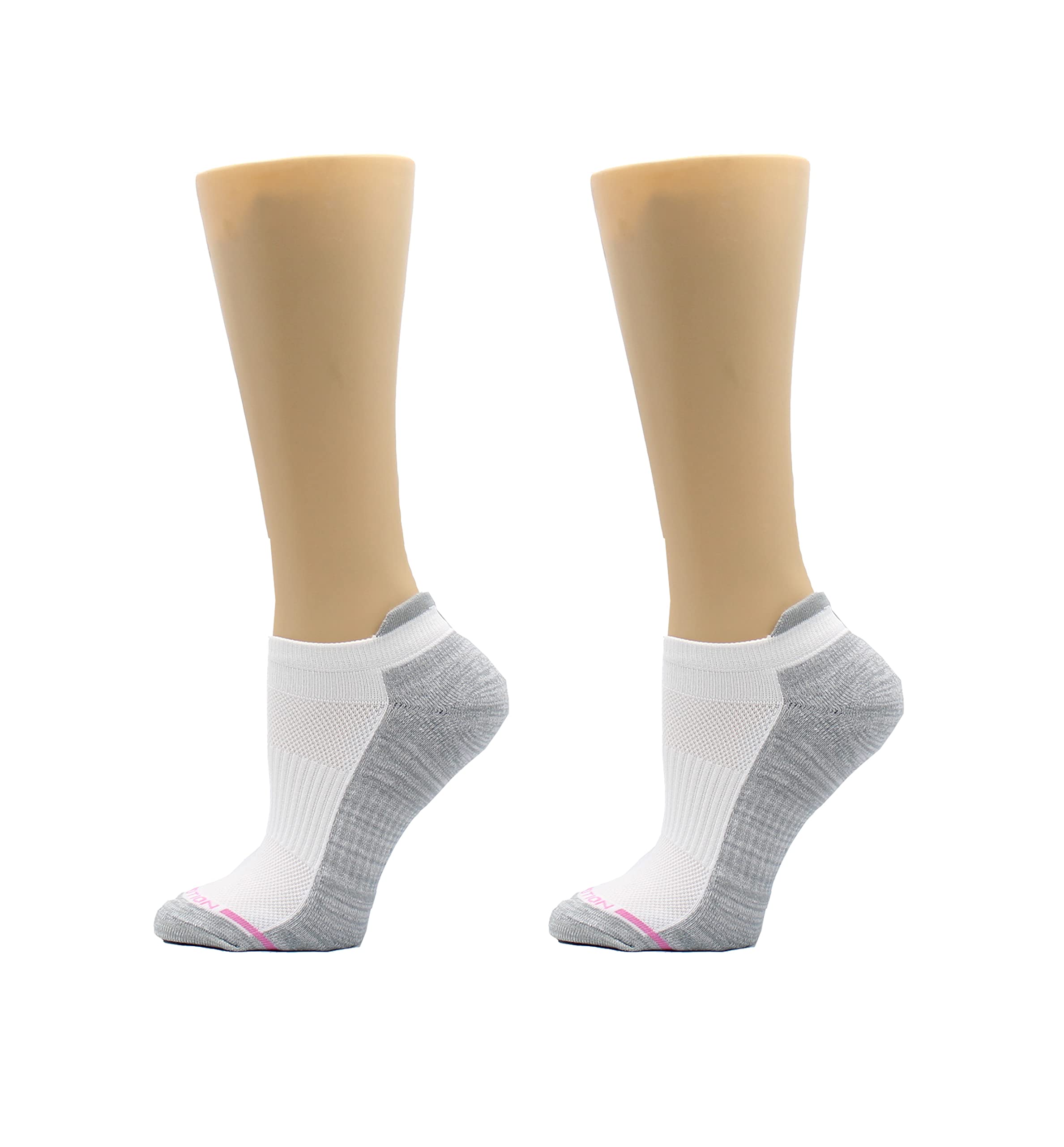 Dr. Motion Womens Low Cut Cushioned Breathable Compression Ankle Socks with Arch Support 6 Pairs (Multi #28)