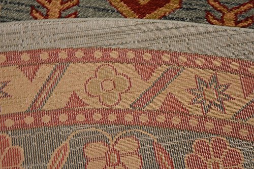 Unique Loom Sahand Collection Area Rug - Shapur (8' Round, Light Blue/ Light Brown)