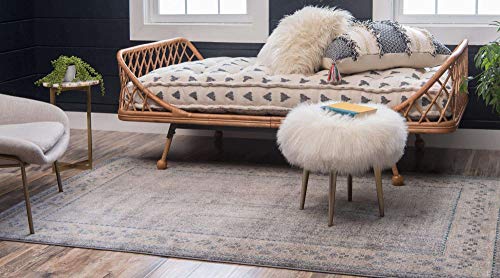 Unique Loom Salzburg Collection Classic Traditional Design Oriental Inspired Area Rug, 10 ft x 13 ft, Gray/Beige