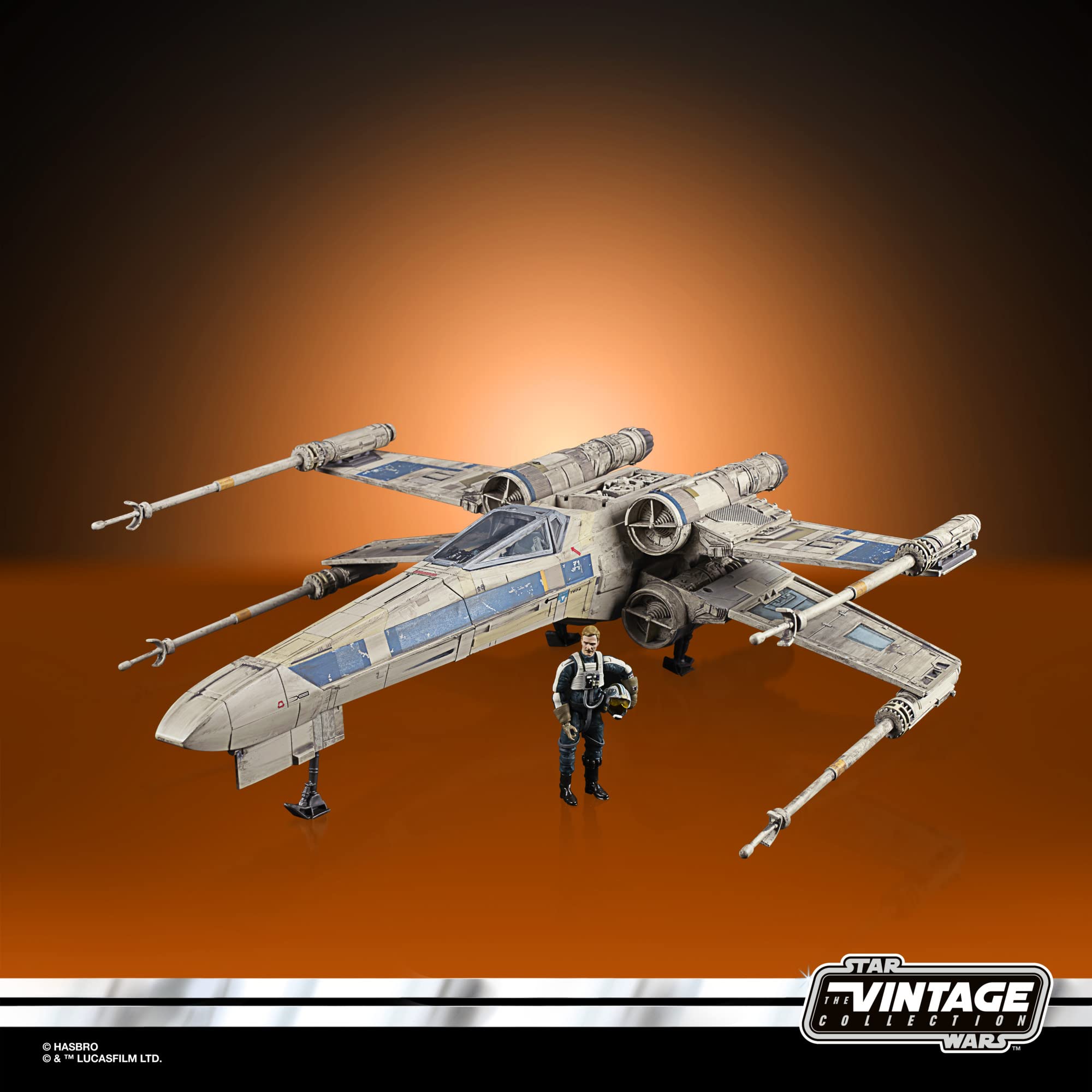 Star Wars The Vintage Collection Rogue One: A Story Antoc Merrick’s X-Wing Fighter Vehicle with Action Figure