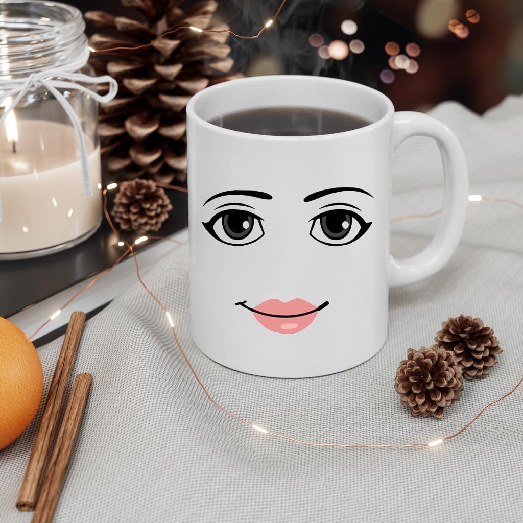 HongLianMeng Girl Face Expression Ceramic Coffee Mug Creative Boy's Gift