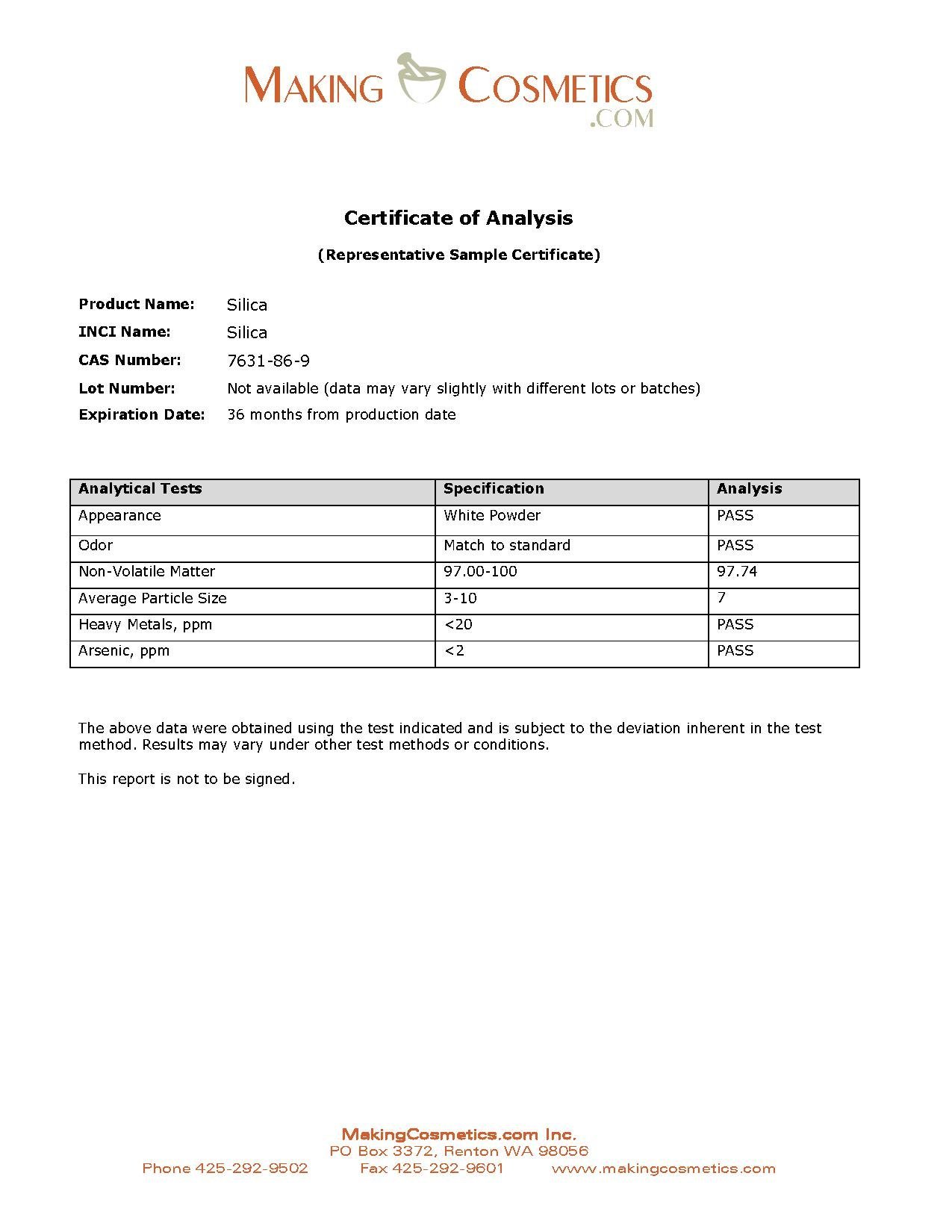 MakingCosmetics - Silica - 1.8oz / 50g - Cosmetic Ingredient
