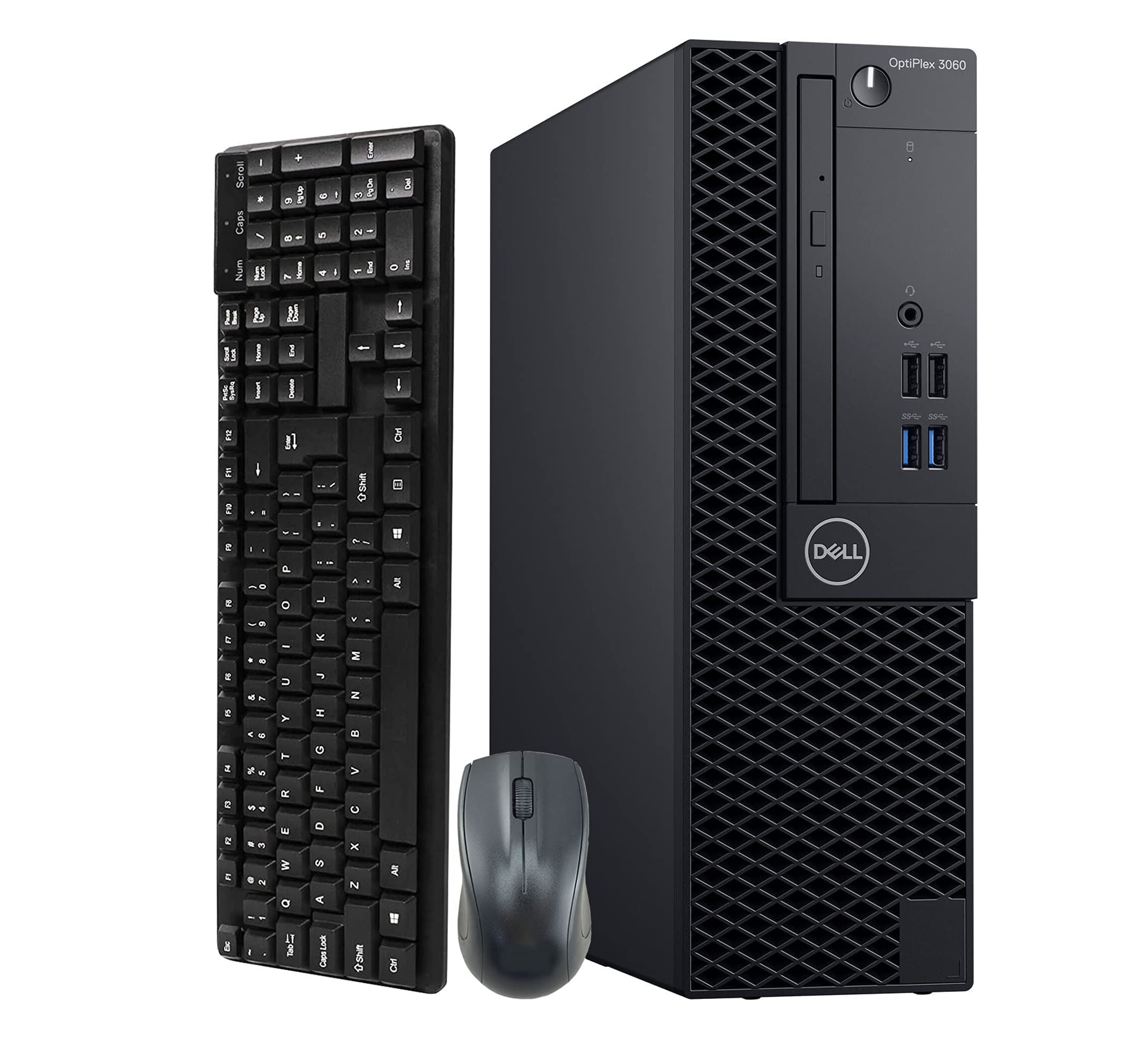 Dell Optiplex 3060 SFF Computer Desktop PC, Intel Core i5-8400 2.80GHz Processor, 8GB DDR4 Ram, 256GB NVMe SSD 1TB Hard Drive, HDMI, Wireless Keyboard Mouse, WiFi & Bluetooth, Windows 10 (Renewed)