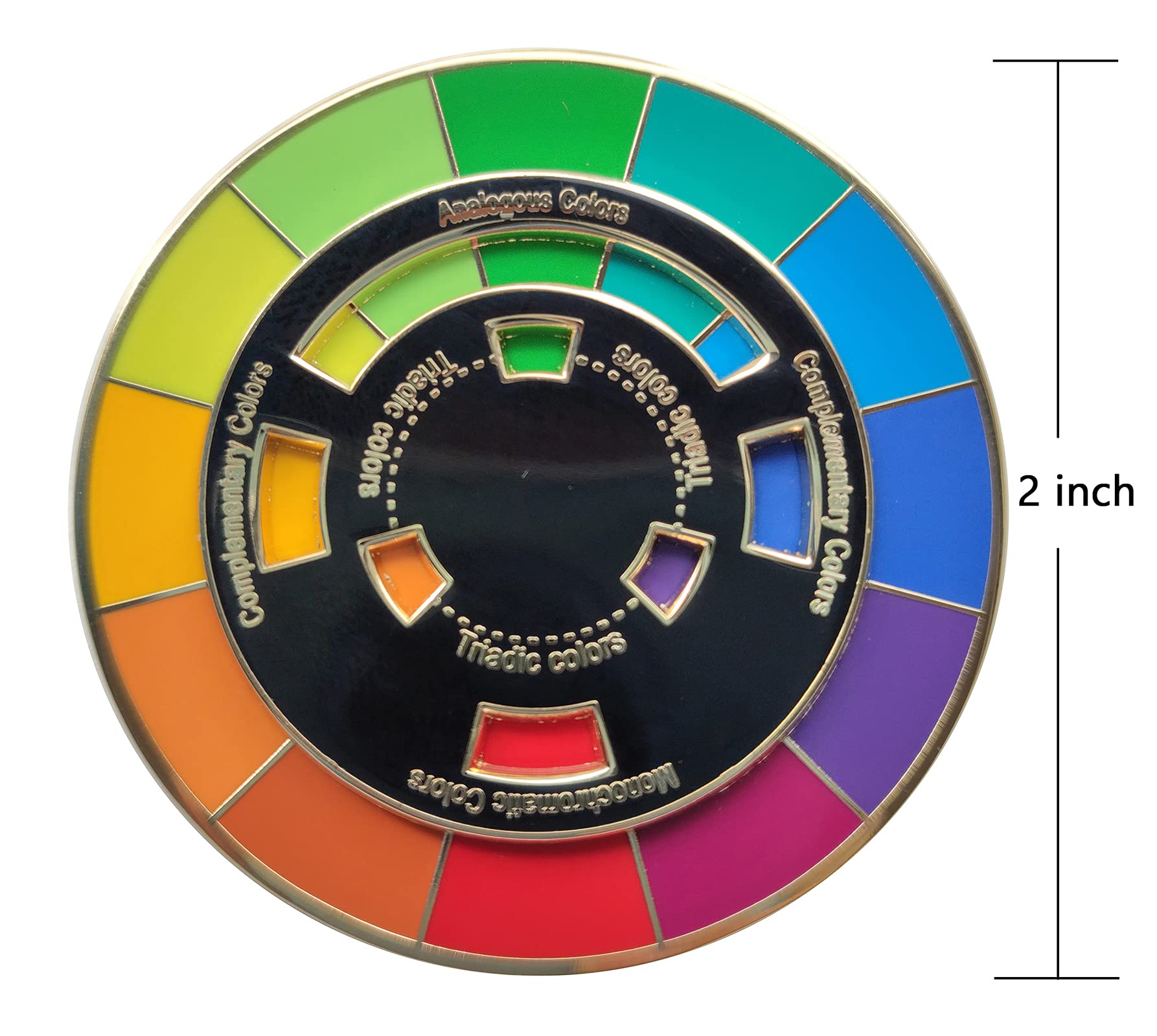 Creative Color Wheel Enamel pin, The Spinning Wheel Moves Nicely,Color Wheel Brooch (Color Wheel Enamel pin)